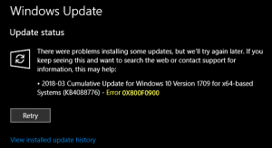 Fixing Update Error 0x800f0900 on Windows - Microsoft Watch