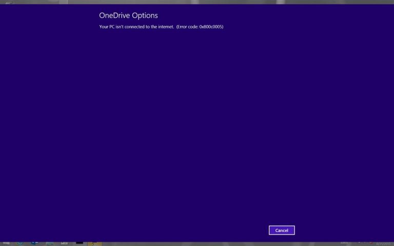 OneDrive Error Code 0x800c0005: Your PC isn’t connected to the internet ...