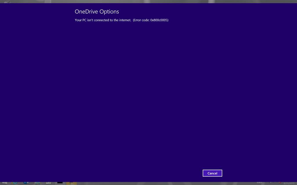 OneDrive Error Code 0x800c0005: Your PC isn’t connected to the internet ...