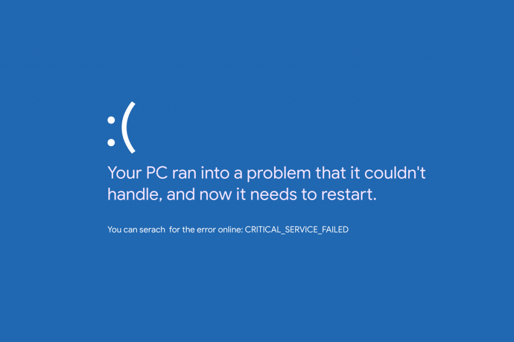 Fix CRITICAL_SERVICE_FAILED Blue Screen Error - Microsoft Watch Fix CRITICAL_SERVICE_FAILED Blue Screen Error - Microsoft Watch