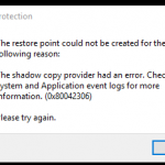 Fix Cannot Create Restore Point Error 0X80042306 - Microsoft Watch