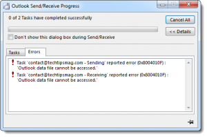 Fix Error 0x8004010F: Outlook data file cannot be accessed - Microsoft ...