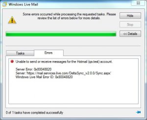 How to Fix Windows Live Mail Error 0X80048820 - Microsoft Watch