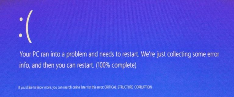 Repair Storedatastructurecorruption Bsod Error Microsoft Watch